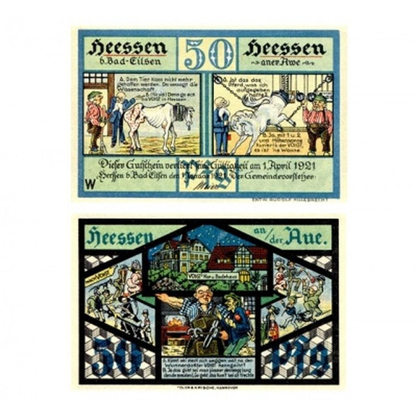 Нотгельд 50 пфеннигов 1921 Германия, Хесен, копия купить на OZON по низкой цене (1777430718)