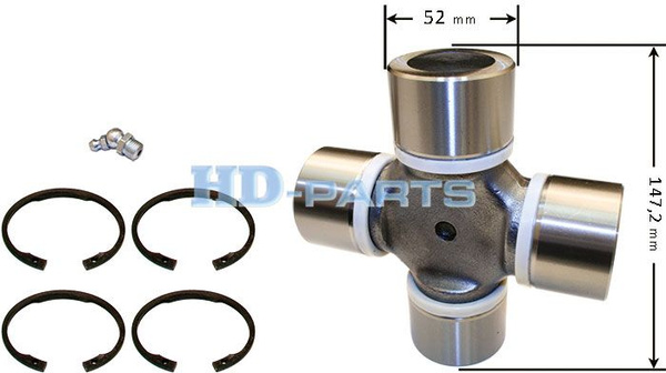 Крестовина карданного вала (Volvo,Renaul,Iveco 52*147,2 фиксация ...