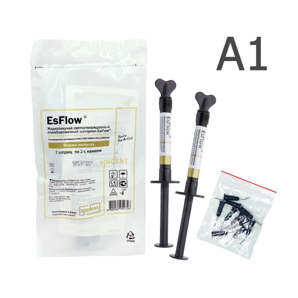ЭсФлоу (EsFlow), А1, текучий композит, 2 шприца х 2г, Spident купить на OZON по низкой цене ...