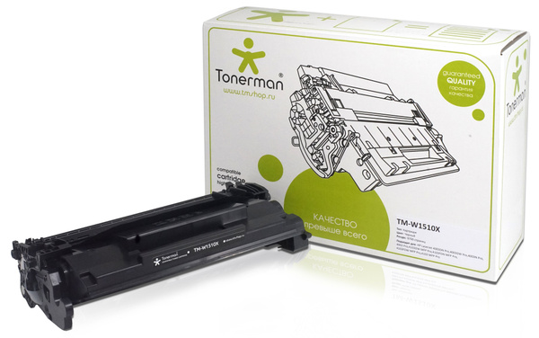 Расходник для печати Tonerman W1510X с чипом, Черный (black), для ...