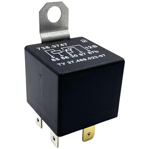 738.3747-30, Реле стартера 12V 5-ти контактное 65/20А с кронштейном ...