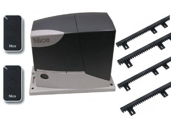 Nice RD400KCE(4P) бесшумный комплект привода для откатных ворот с нейлоновой рейкой 4метра ...