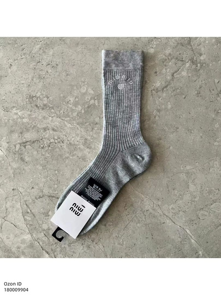 Носки Женский Miu размер универсальный Breathable Хлопок Треккинг Туризм Демисезон серый