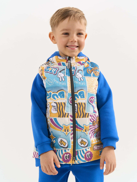 Жилет утепленный Девочки, Мальчики BUNGLY Карманы, Светоотражающие элементы разноцветный, размер ...