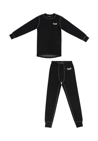 Комплект термобелья Мальчики OLDOS, размер 122 Зима Полиакрилонитрил, Шерсть черный, серый ...