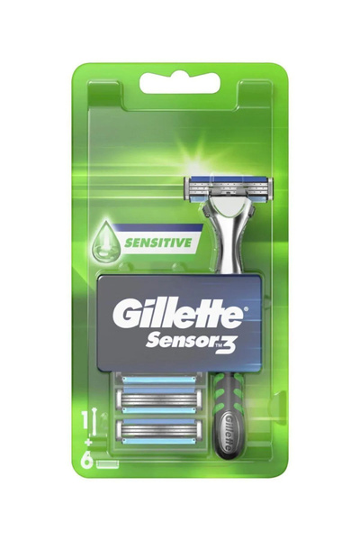 Бритва Gillette Sensor3 + 6 запасных лезвий купить на OZON по низкой цене (1856808848)