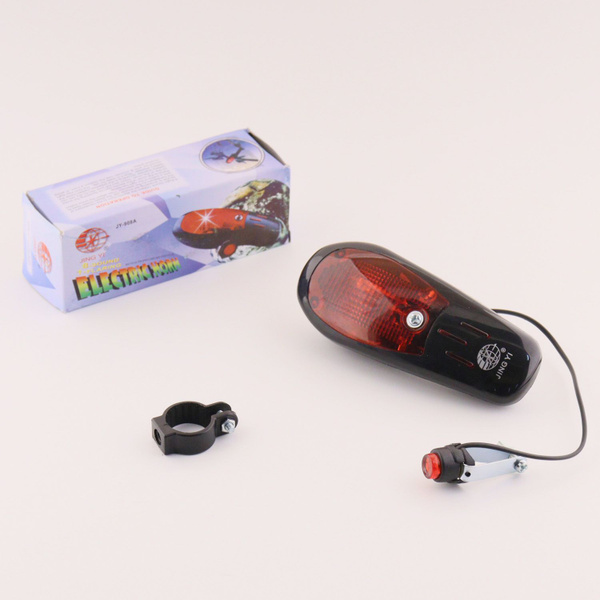 Сигнал велосипедный с подсветкой (банан) (черный, 1 LED, 8 мелодий, АА ...