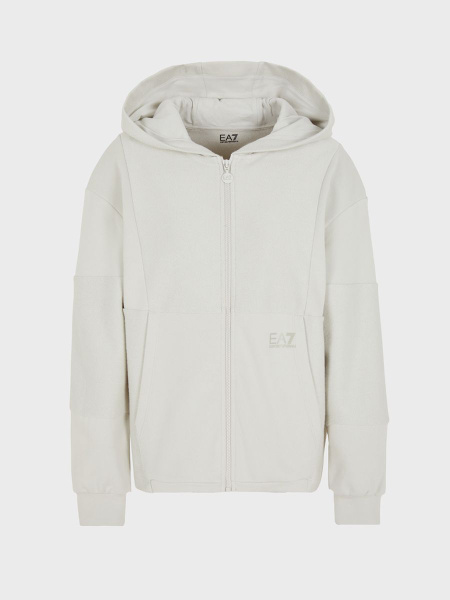 Толстовка Женский EA7 светло-серый Хлопок, Полиэстер, размер 42, 44 Турция купить c доставкой на ...