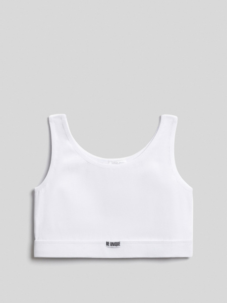 Бюстгальтер Девочки Acoola мягкая чашка без каркаса, размер 146, 152 белый Трикотаж, Хлопок ...