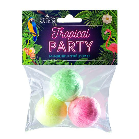 Laboratory KATRIN Набор бурлящих шаров Tropical Party, 3 шт по 40 г, 3 уп. купить на OZON по ...