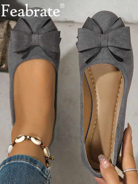 Лоферы Женский Feabrate средне-серый, размер 39 Без каблука На любой сезон Без застёжки купить c ...