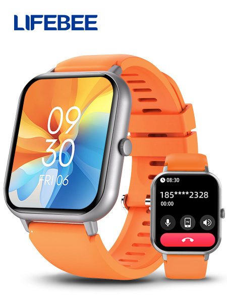 LifeBee смарт часы 54C,оранжевый цвет,1.83 дюйма купить на OZON по низкой цене (1828842725)