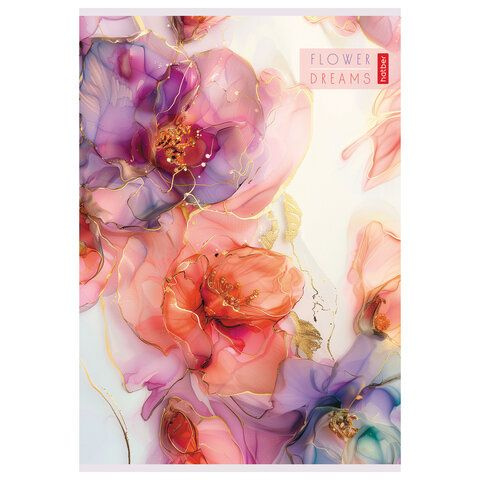 Тетрадь А4 80 л., HATBER скоба, клетка, Soft-touch ламинация, "Цветочные сны" купить на OZON по ...