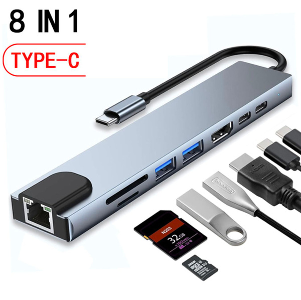 USB разветвитель 8 в 1 USB HUB Type C док станция Usb 3.0 хаб 3 0 переходник концентратор ...