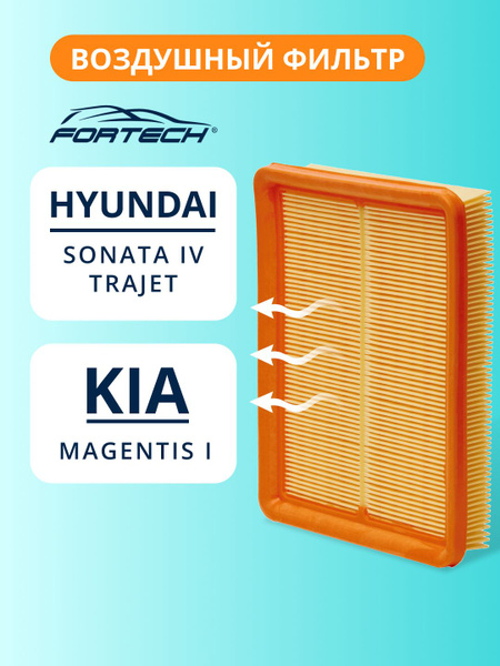 Фильтр воздушный HYUNDAI SONATA IV TRAJET, KIA Magentis FORTECH FA-005 ...