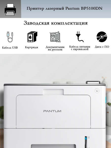 Pantum Принтер лазерный BP5100DN, Duplex, USB купить на OZON по низкой цене (1914513724)