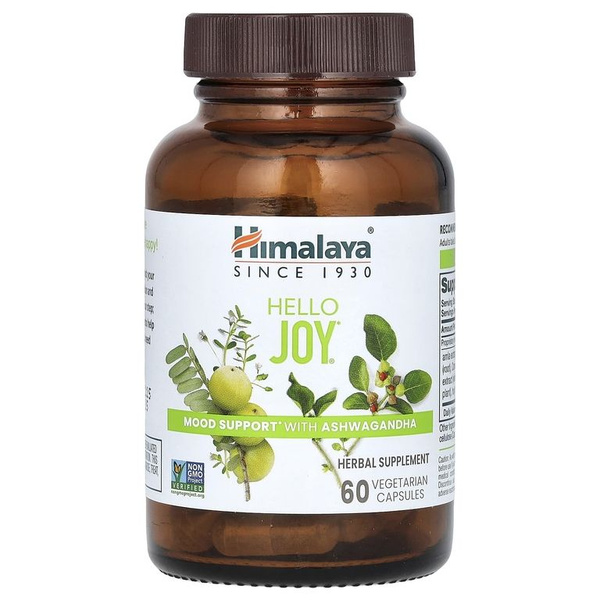 Himalaya, Hello Joy, поддержка настроения с KSM66, 60 капсул из США ...
