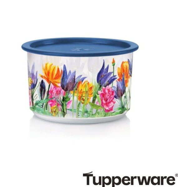Емкость "В одно касание "Цветущий сад" Tupperware, 1.4л, прозрачная купить на OZON по низкой ...
