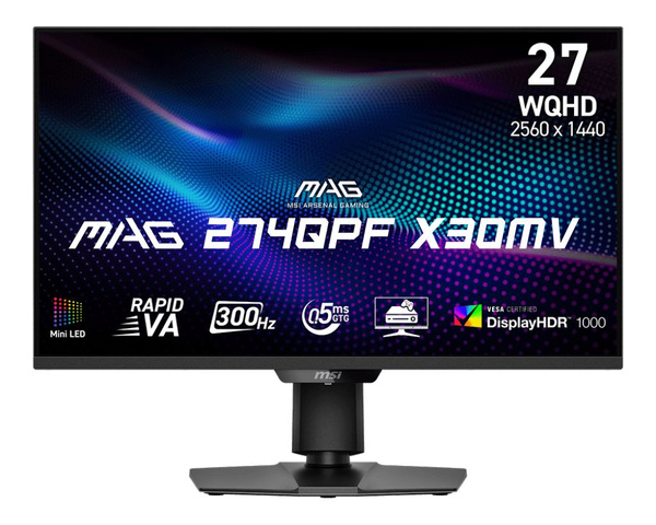 MSI 27" Монитор MAG 274QPF X30MV/2K/300Hz/0.5ms GTG/Rapid VA with Mini ...
