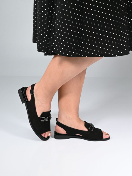 Босоножки Женский Ascalini Стандартный низкий (до 4 см) Замша натуральная, размер 42 8 Лето ...