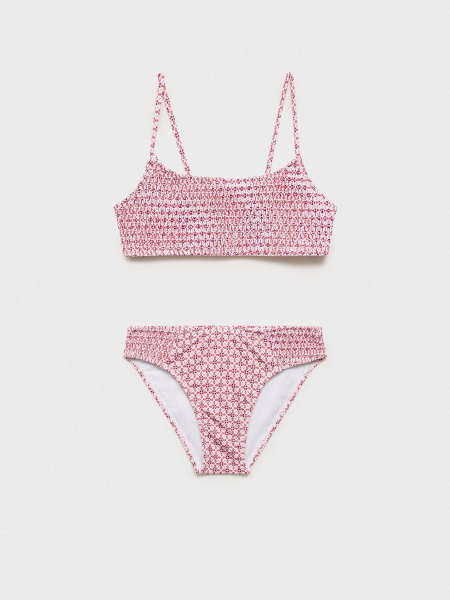 Купальник раздельный Девочки MANGO Kids оранжевый, размер 152 Китай Полиэстер, Эластан купить c ...