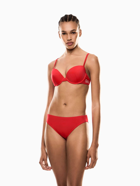 Купальник раздельный Женский EA7 ярко-красный Пляжный, размер 44, 46 Вьетнам Полиэстер, Эластан ...