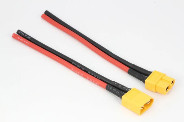 Разъем силовой XT60 с кабелем (M/F) (папа/мама) 10см. Amass купить на OZON по низкой цене ...