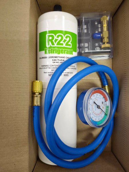 Характеристики Набор для заправки бытового кондиционера фреоном R22 подробное описание товара ...