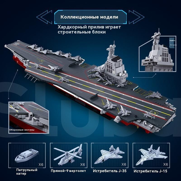 Конструктор SLUBAN Военно-морская серия/ Военная техника/Фуцзяньское ...