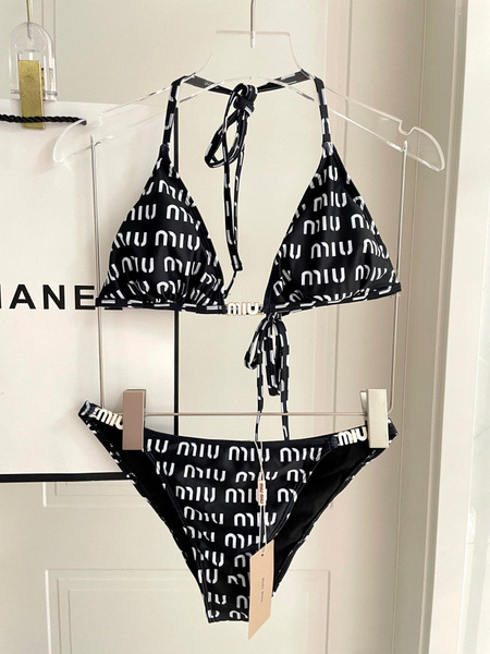 Купальник раздельный Женский Miu Miu черный размер 44 Средняя Италия купить C доставкой на Ozon