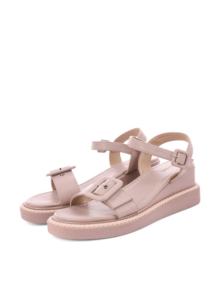 Босоножки Женский Instreet Танкетка Искусственная кожа, размер 38 4 Лето Россия Пряжка купить c ...