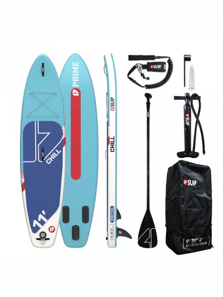 Сапборд PRIME 11.0x32x6 Chill blue (335x81x15 см) надувной двухслойный ...