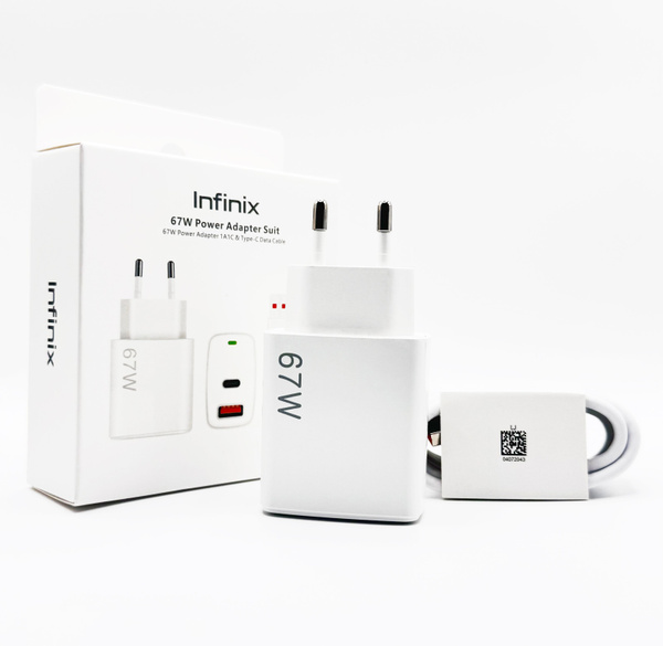Сетевое зарядное устройство Infinix Power Adapter, 67 Вт, USB 3.0 Type ...