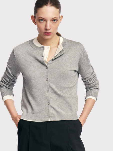 Кардиган Женский Zolla серый Вискоза, Полиэстер, размер 42 Длинный Китай купить c доставкой на ...