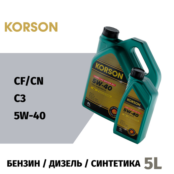 Масло моторное KORSON 5W-40 Синтетическое - купить в интернет-магазине ...