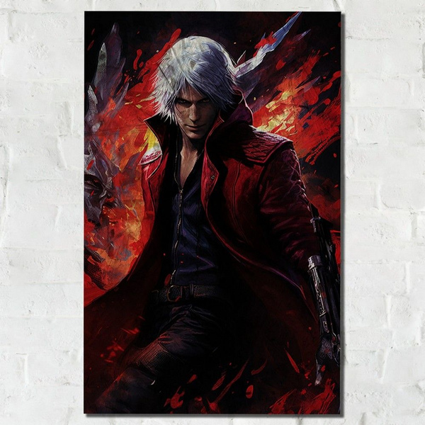 Картина интерьерная на рельефной доске игра Devil May Cry (DMC, Данте, PS, PC, XBOX, SWITCH ...