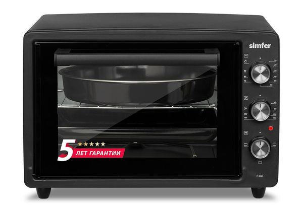 Мини-печь Simfer M3426, черный, 34 л купить по низкой цене с доставкой в интернет-магазине OZON ...