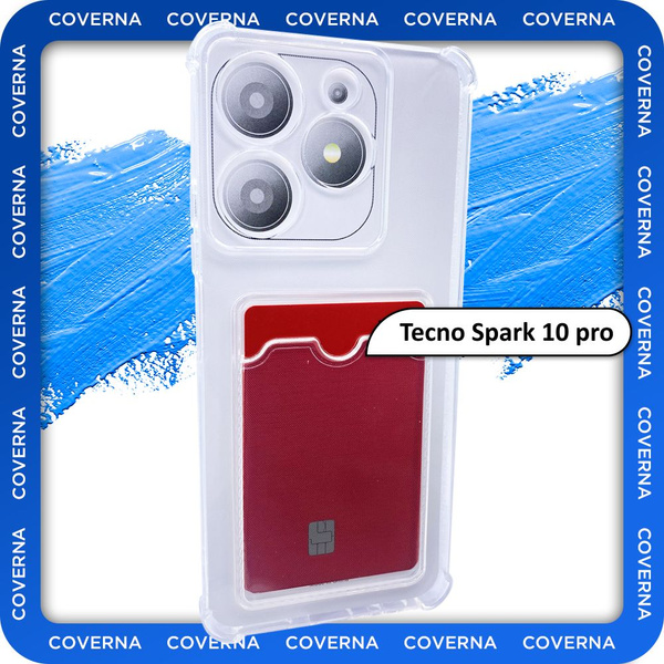 Чехол силиконовый прозрачный на Tecno Spark 10 Pro на Техно Спарк 10