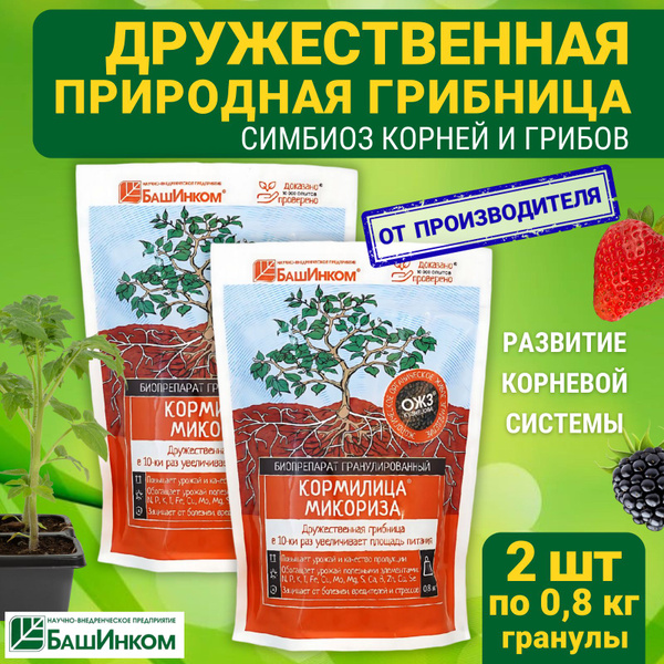 Биостимулятор БашИнком микориза 1л 800 г - купить по выгодным ценам в ...