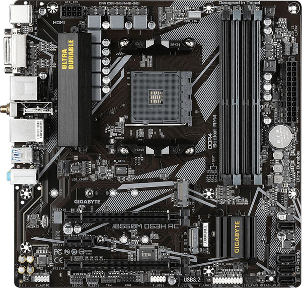 Материнская плата Gigabyte B550M DS3H AC купить по низкой цене с ...