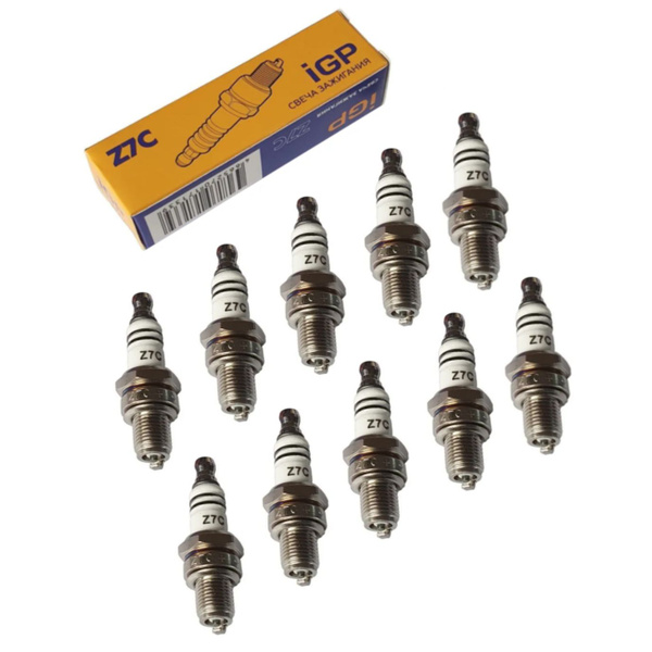 Свеча зажигания IGP Z7C (10 штук) для бензопил триммеров STIHL MS181 MS211, Partner P340S-P360S ...