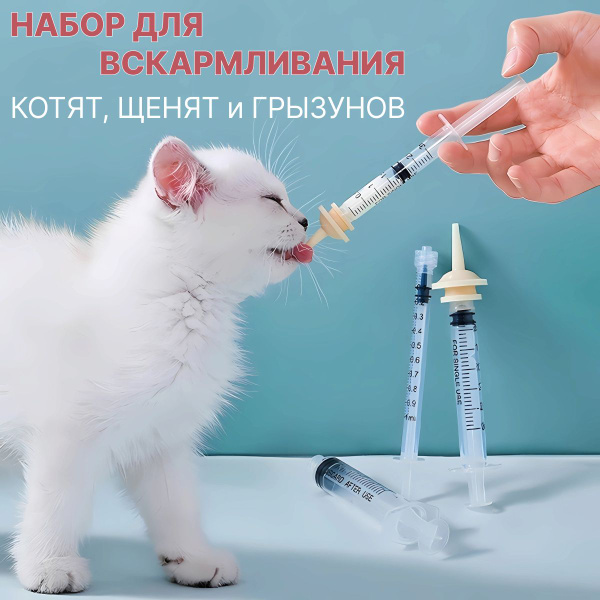 Соска для котят,шприц для кормления животных - купить с доставкой по ...