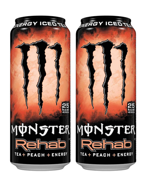 Напиток энергетический Monster Energy Rehab Peach, 2 шт x 500 мл ...