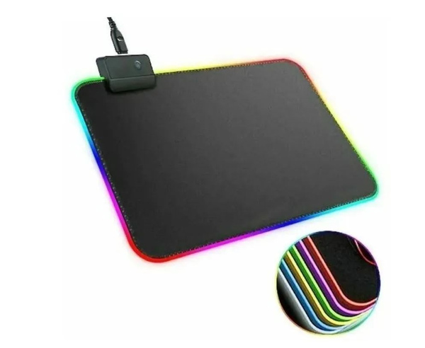 Игровой коврик для мыши RASURE RS-02 с разноцветной подсветкой LED RGB ...