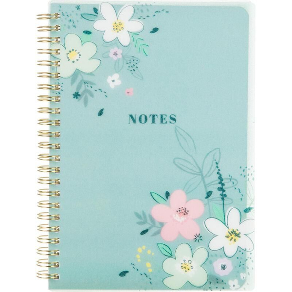 Характеристики Бизнес-тетрадь Attache Selection Flower А5, 96 листов, клетка, спираль, пластик ...