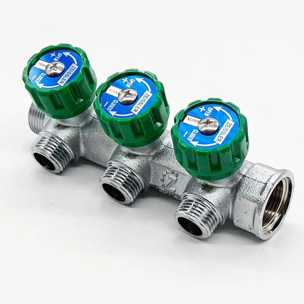 Коллектор для водоснабжения Tim - Zeissler 3/4"х1/2" на 3 вых (1шт ...
