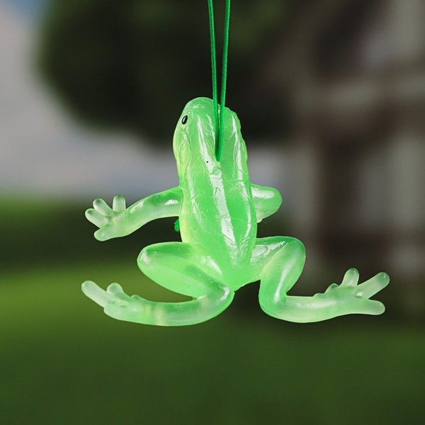 Светящаяся декоративная подвеска Лягушка, 6 4.5 см 10 шт., На газон ...