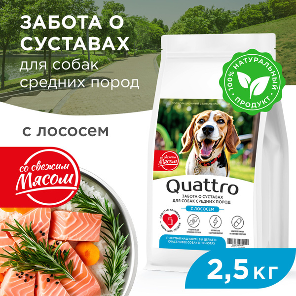 Корм сухой для взрослых собак средних пород, премиум полнорационный ...