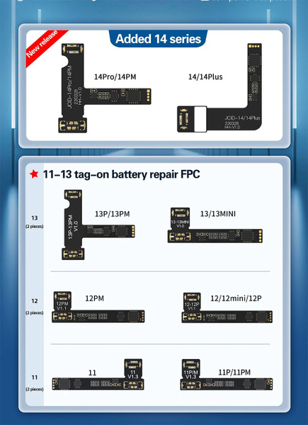 шт. 1 компл.-JCID V1SE JC PRO1000S, оригинальный гибкий аккумулятор для ...