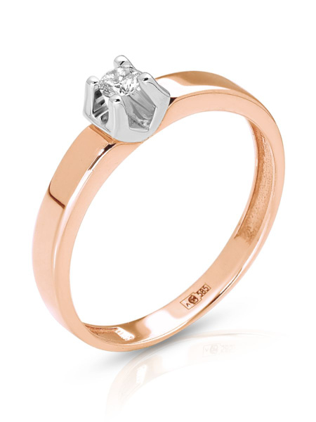 AURORA JEWELRY Кольцо Золото розовое 585 пробы - купить с доставкой по ...